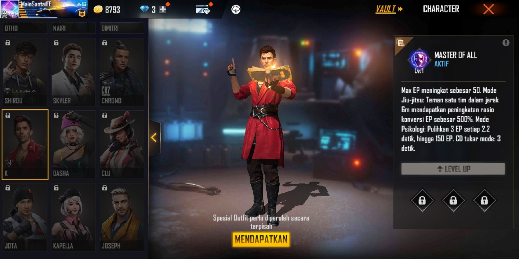 5 Pet Terbaik Karakter K Free Fire (FF) Versi Esportsku – Esportsku