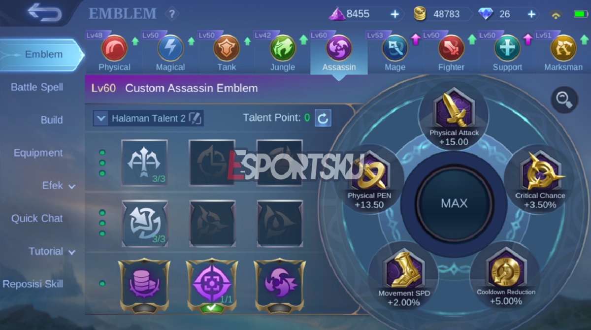 Rekomendasi Build Hero Yin Mobile Legends (ML) – Esportsku