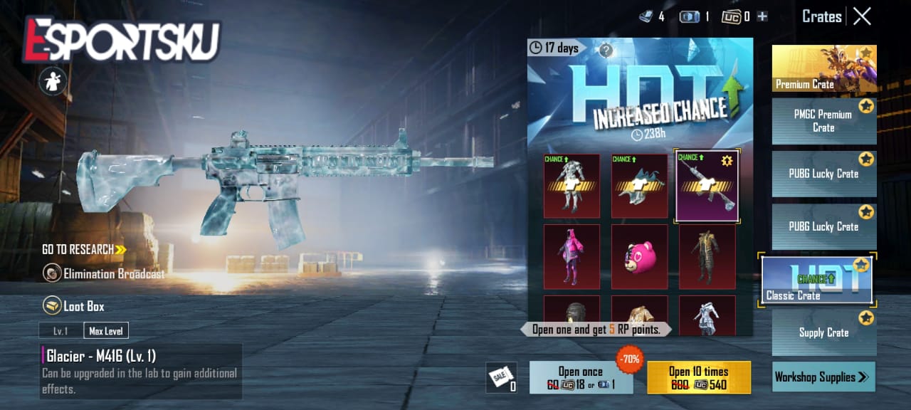 Kesempatan Mendapatkan Skin M416 Glacier Semakin Besar, Hadir di ...