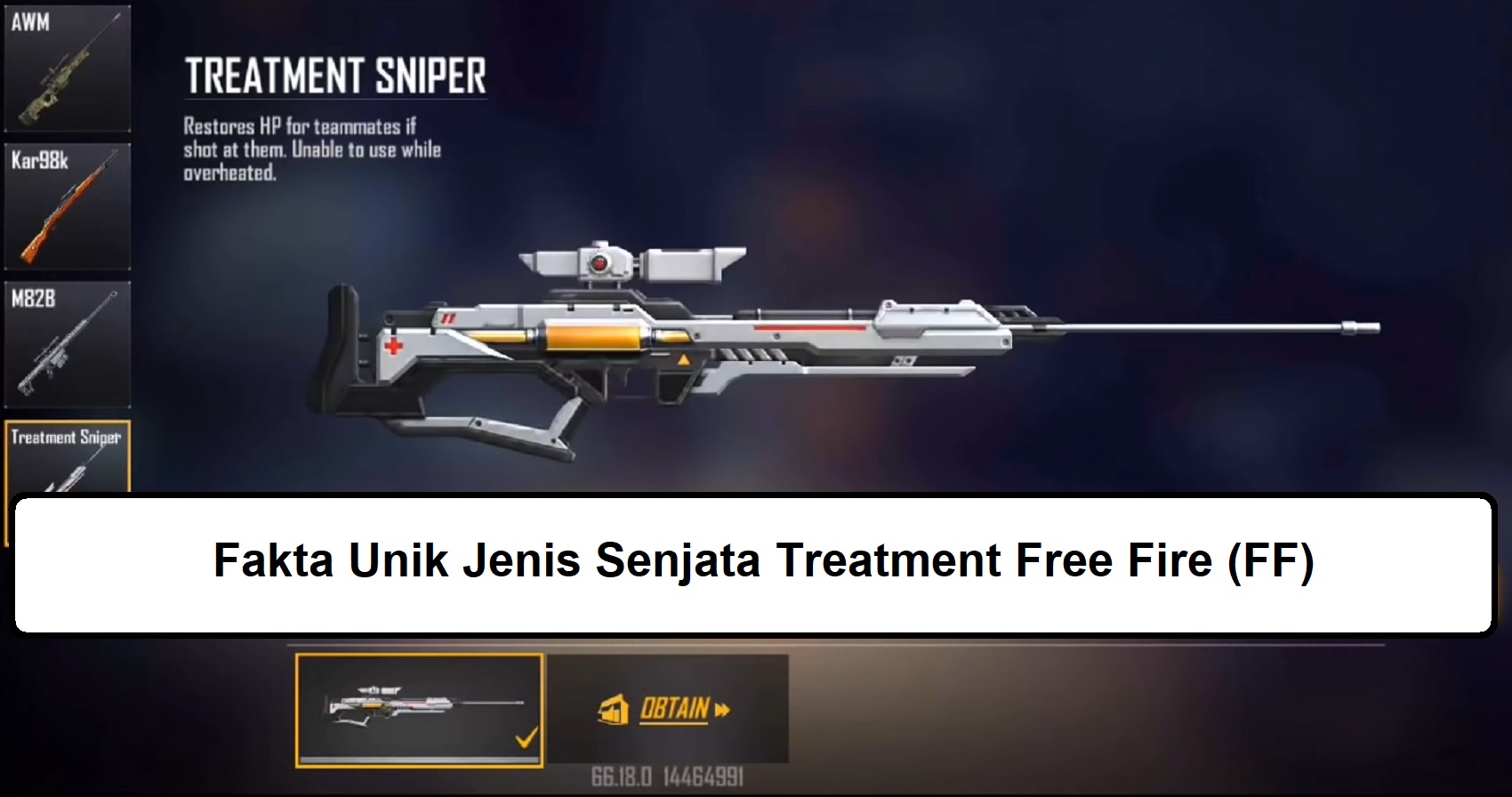 8 Fakta Unik Jenis Senjata Treatment Free Fire (FF) – Esportsku