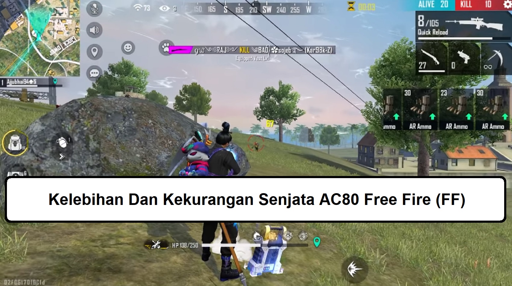 8 Kelebihan Dan Kekurangan Senjata AC80 Free Fire (FF) – Esportsku