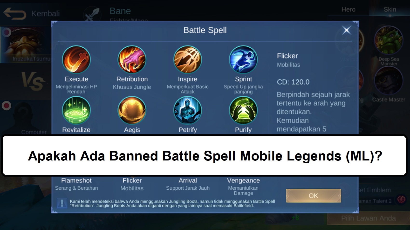 Apakah Ada Banned Battle Spell Mobile Legends (ML)? – Esportsku