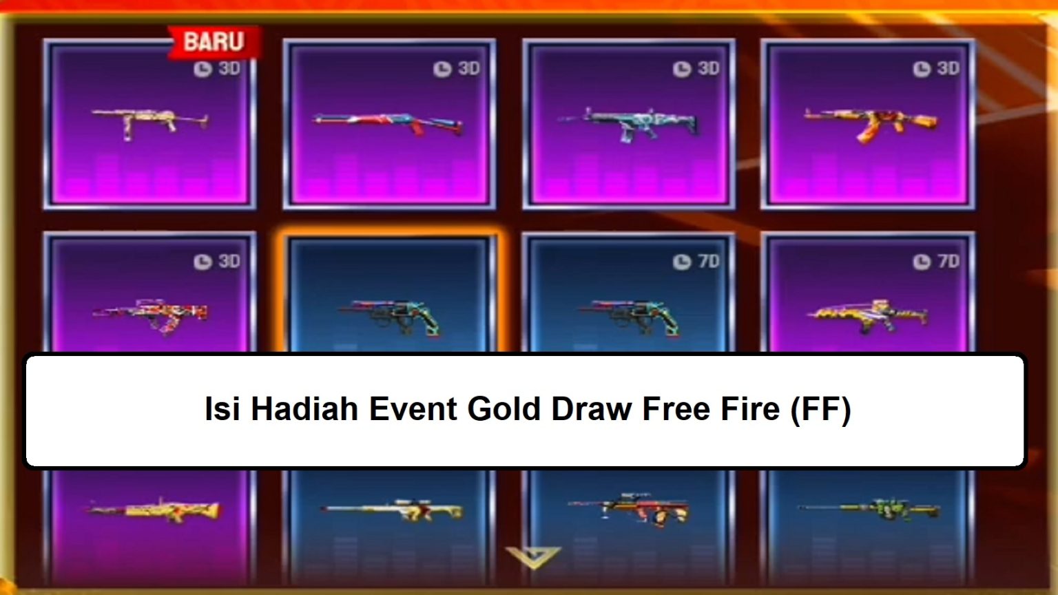 Isi Hadiah Event Gold Draw Free Fire (FF) – Esportsku