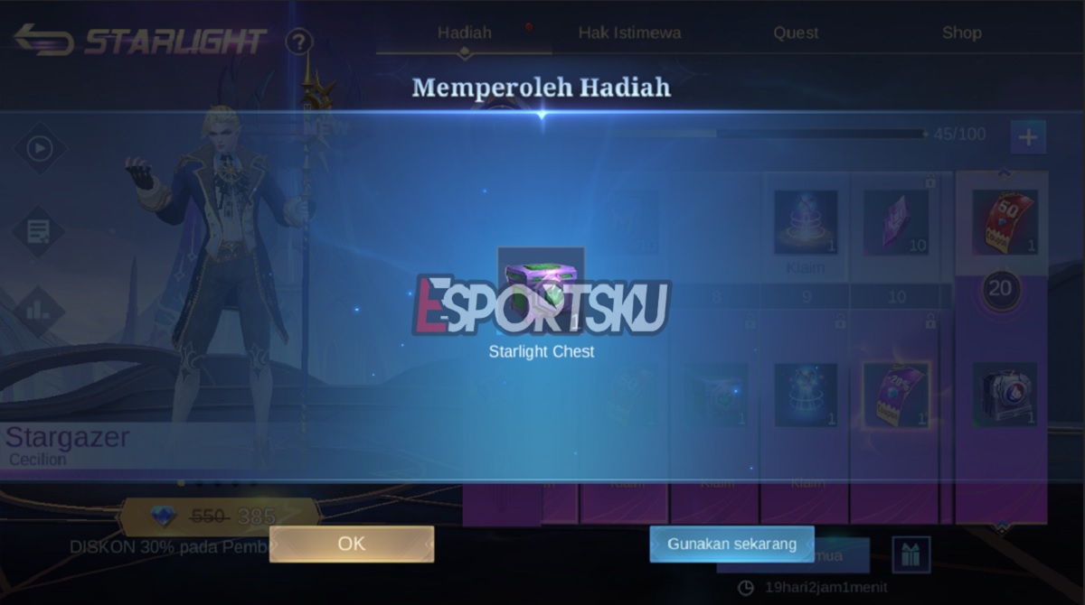 Isi Hadiah Starlight Chest Mobile Legends (ML) – Esportsku