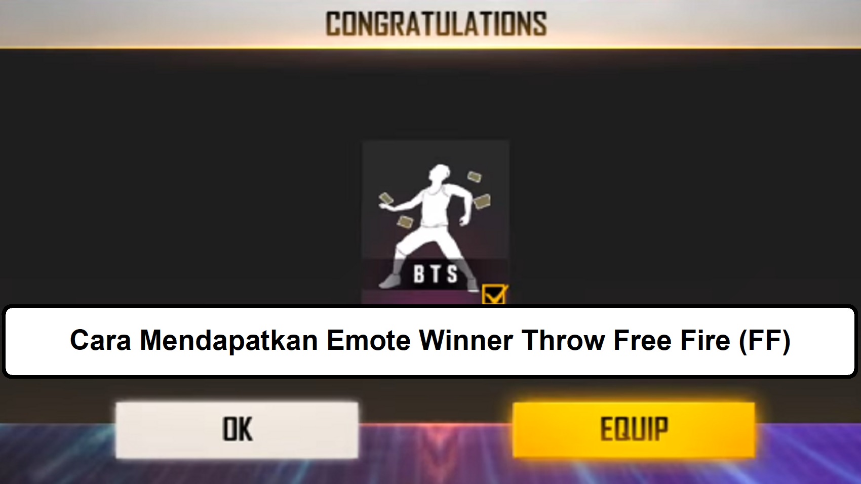 Cara Mendapatkan Emote Winner Throw Free Fire (FF) – Esportsku