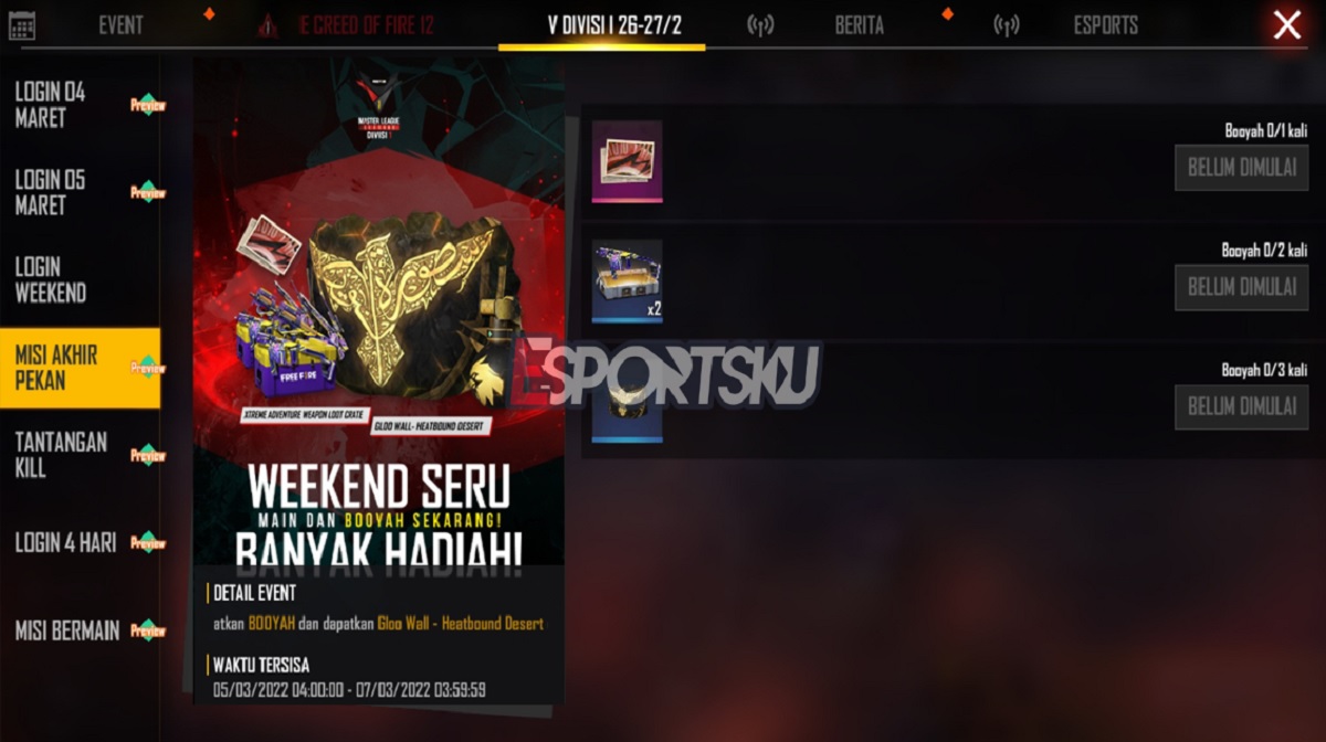 Cara Mendapatkan Gloo Wall Heatbound Free Fire (FF) – Esportsku