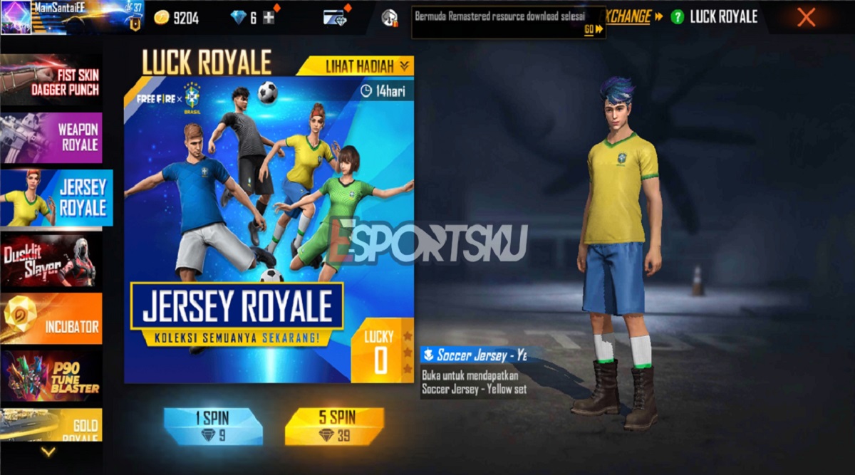 Garena Bagikan Bundle Jersey Brazil Gratis di Kode Redeem FF Terbaru ...