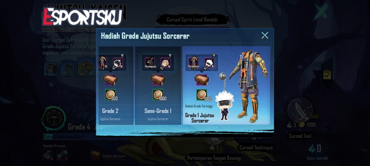 Tips Selesaikan Mini Game Jujutsu Kaisen di PUBG Mobile – Esportsku