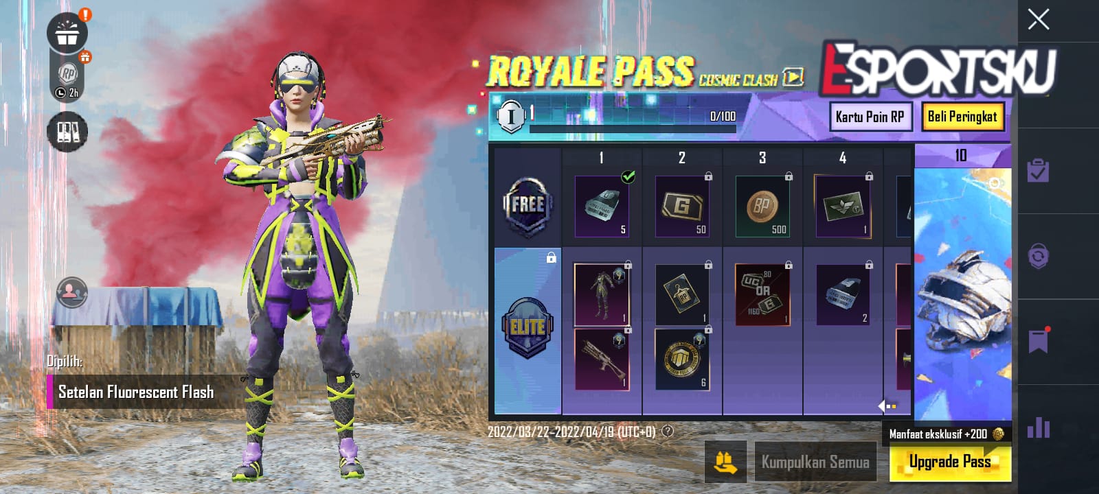 RP Rewards Royale Pass Month 9 Cosmic Clash PUBG Mobile Spesial ...