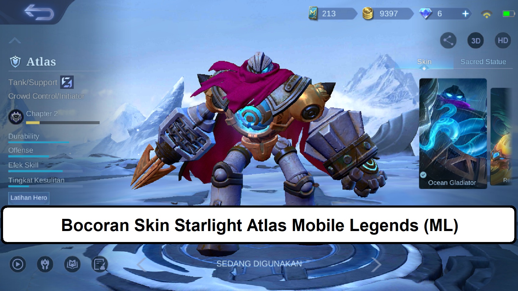 Bocoran Skin Starlight Atlas Mobile Legends (ML) – Esportsku