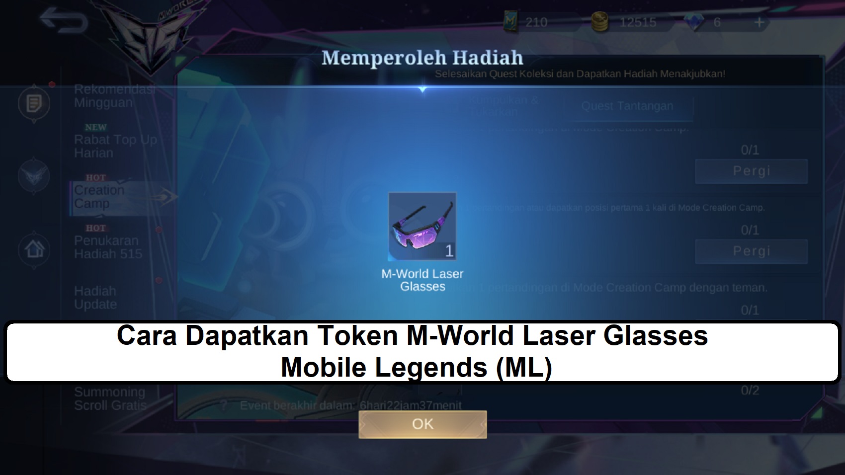 Cara Dapatkan Token M-World Laser Glasses Mobile Legends (ML) – Esportsku