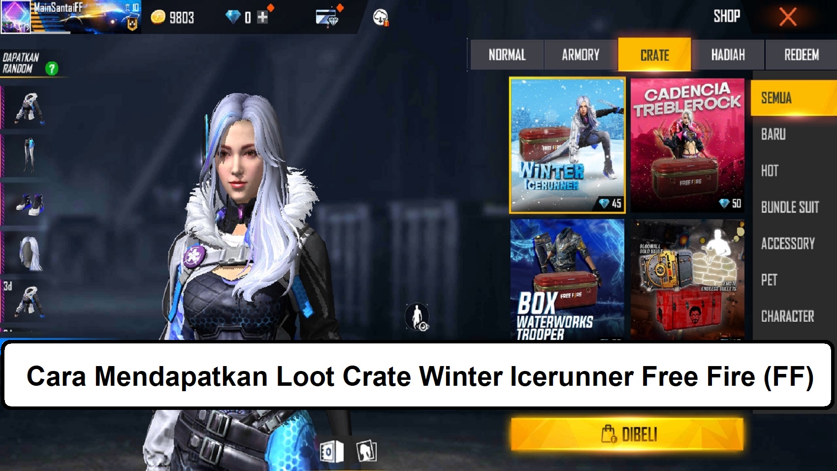 Cara Mendapatkan Loot Crate Winter Icerunner Free Fire (FF) – Esportsku