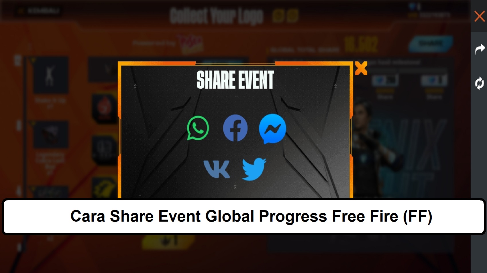 Cara Share Event Global Progress Free Fire (FF) – Esportsku