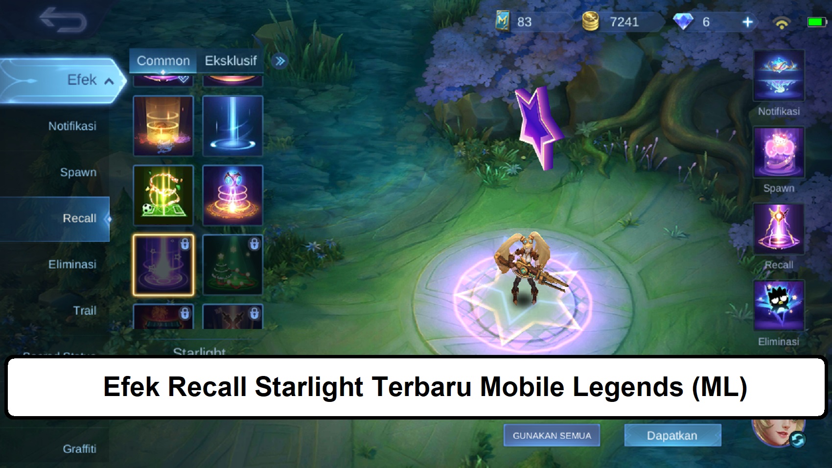 Efek Recall Starlight Terbaru Mobile Legends (ML), Makin HD! – Esportsku