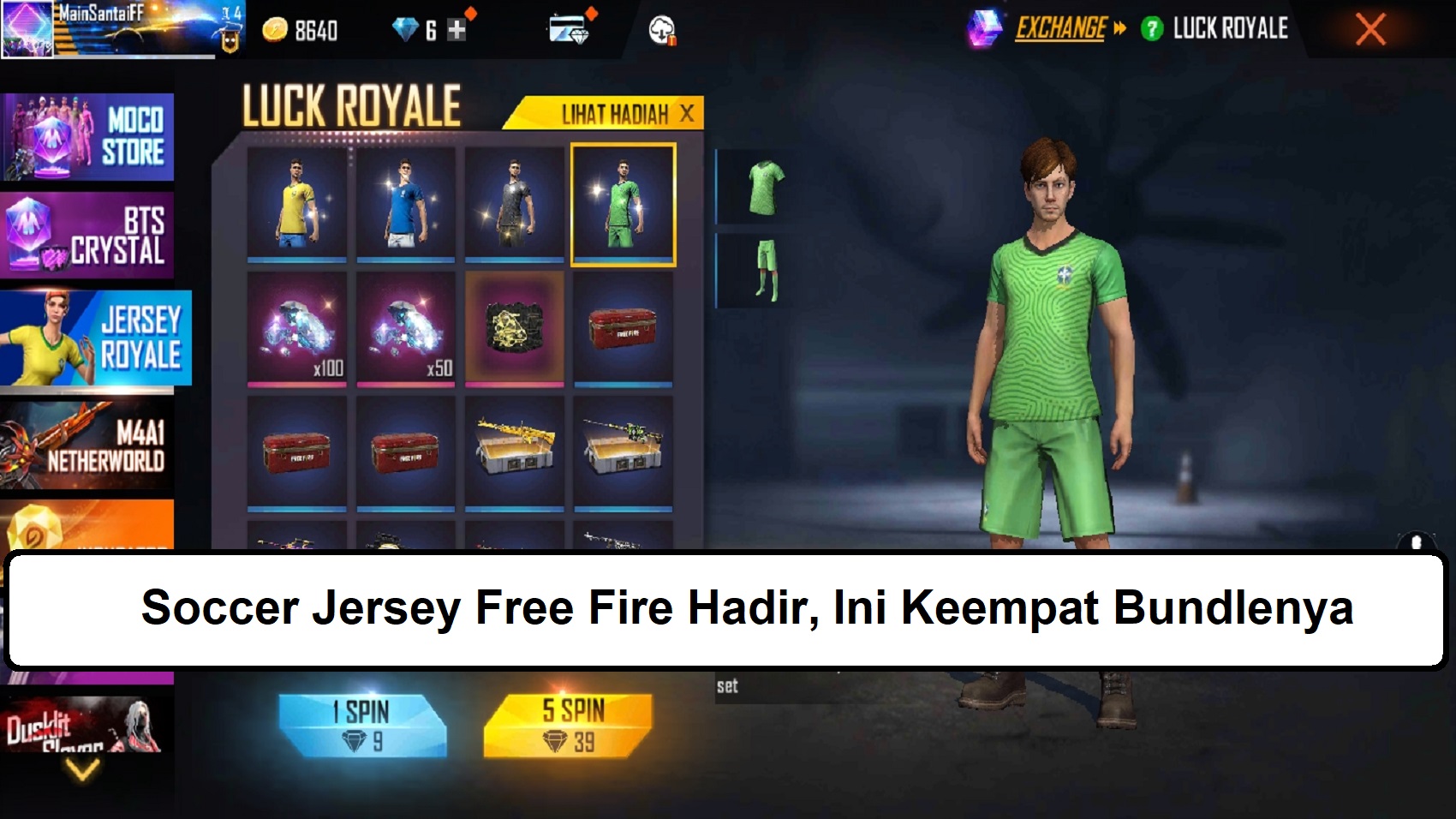 Soccer Jersey Free Fire Hadir, Ini Keempat Bundlenya – Esportsku