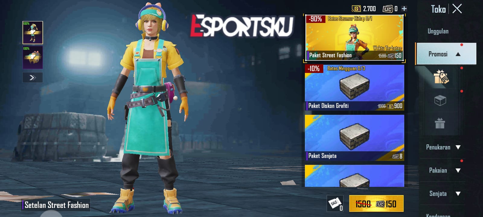 Cara Mendapatkan Bundle Street Fashion di PUBG Mobile Permanen – Esportsku