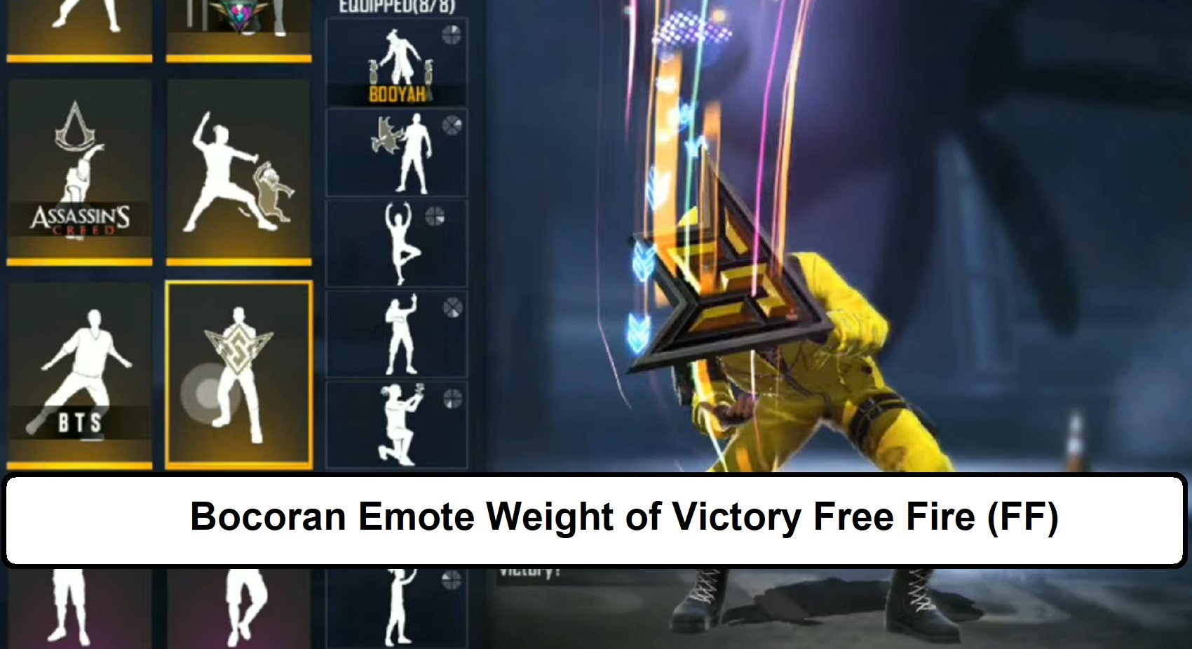 Bocoran Emote Weight of Victory Free Fire (FF) – Esportsku
