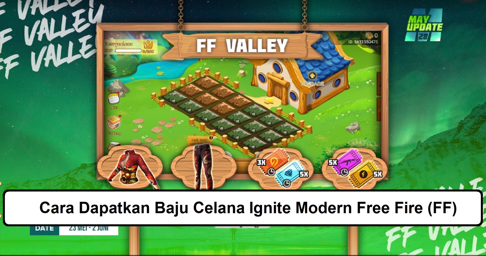 Cara Dapatkan Baju Celana Ignite Modern Free Fire (FF) – Esportsku