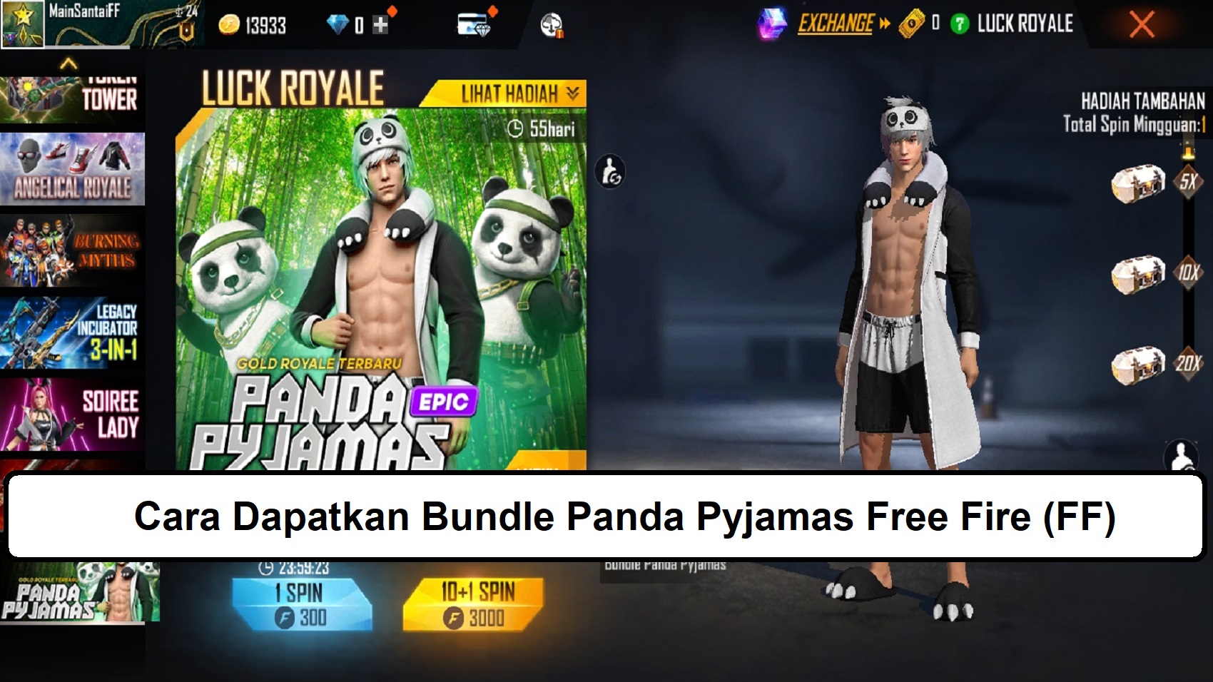 Cara Dapatkan Bundle Panda Pyjamas Free Fire (FF) – Esportsku