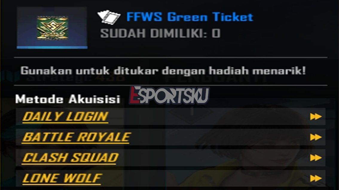 Cara Dapatkan FFWS Green Ticket Free Fire (FF) – Esportsku
