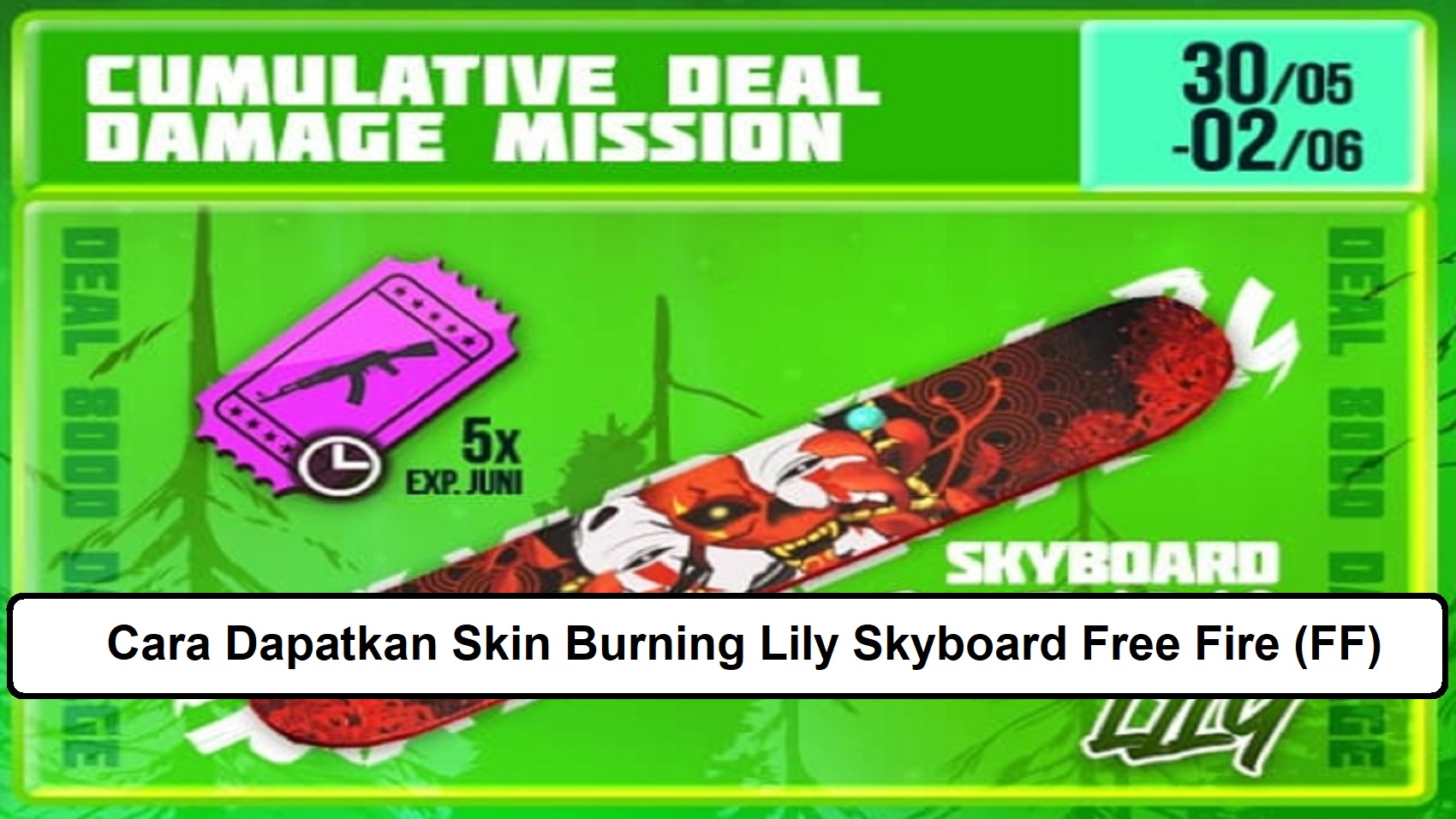 Cara Dapatkan Skin Burning Lily Skyboard Free Fire (FF) – Esportsku