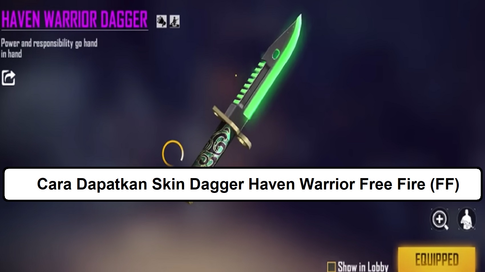Cara Dapatkan Skin Dagger Haven Warrior Free Fire (FF) – Esportsku