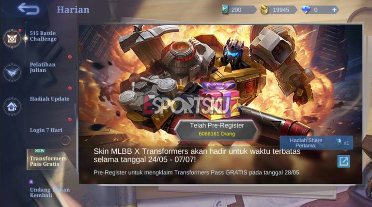 Tips Hemat Dapatkan Skin Transformers Mobile Legends (ML) – Esportsku