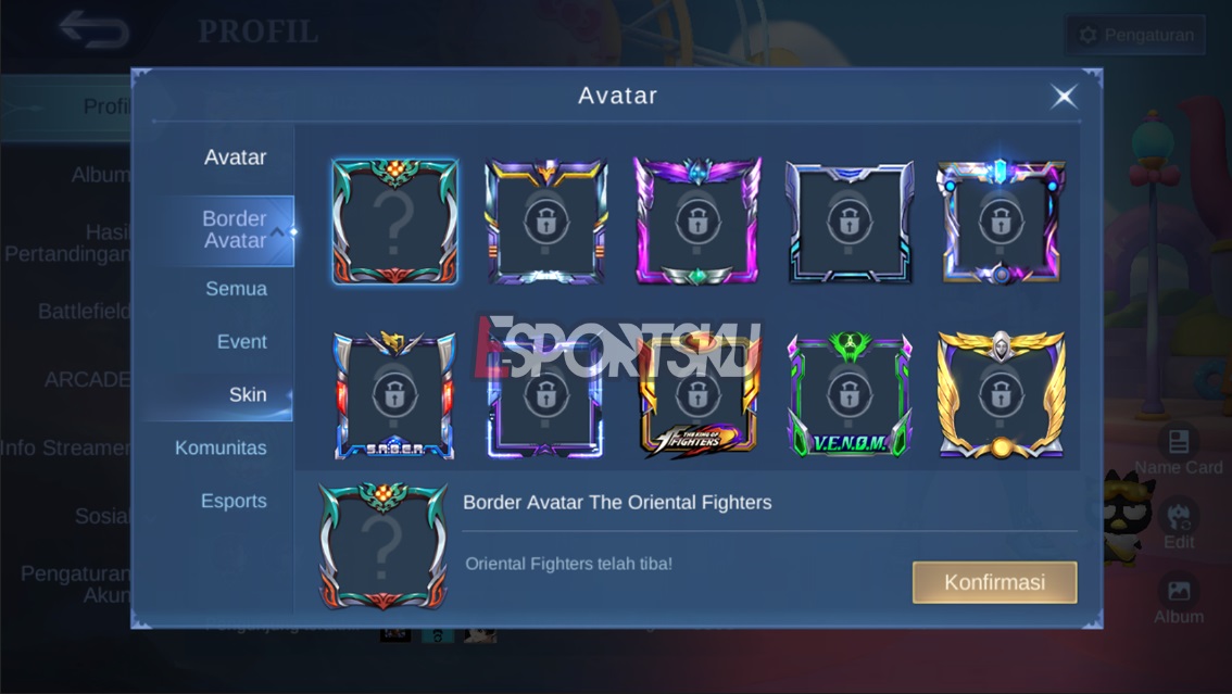 Jenis Border Mobile Legends (ML) – Esportsku