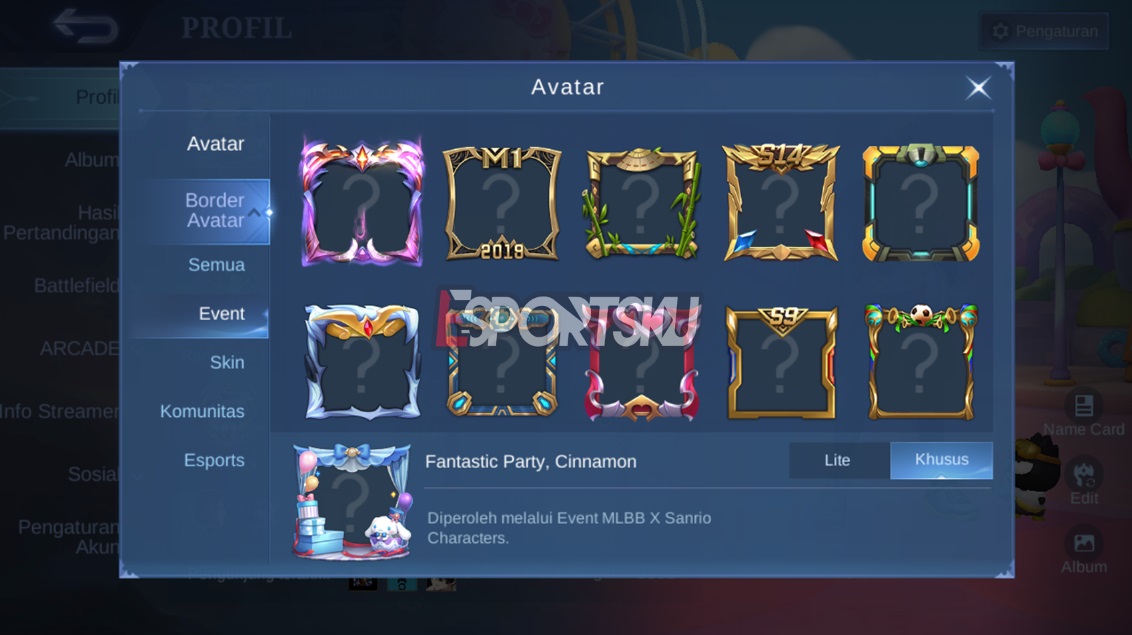 Jenis Border Mobile Legends (ML) – Esportsku