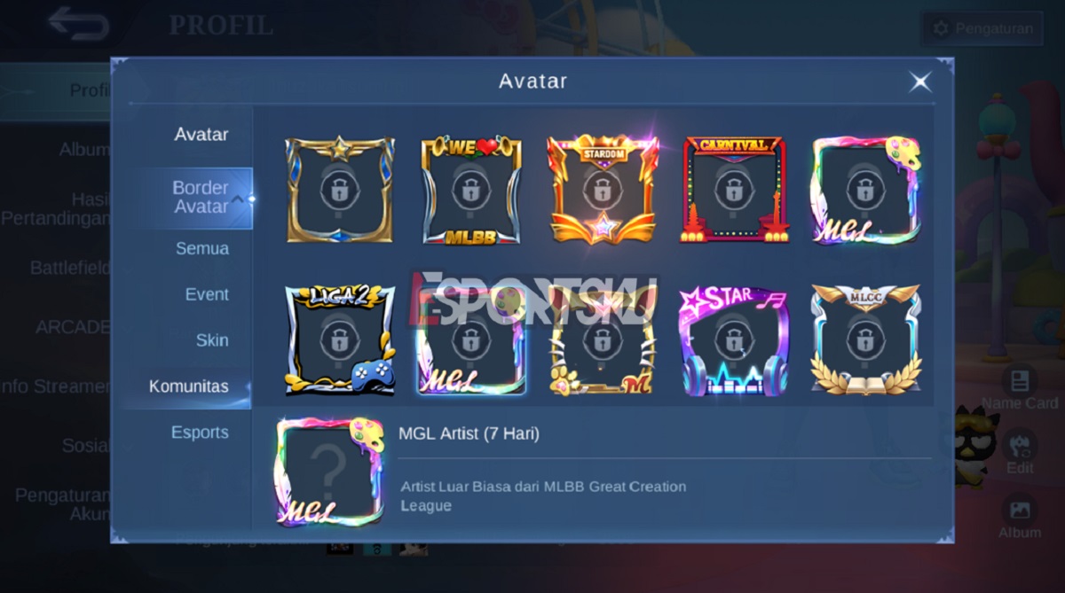 Jenis Border Mobile Legends (ML) – Esportsku