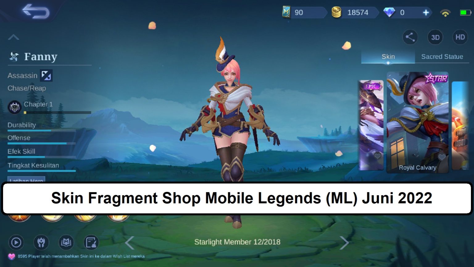 Skin Fragment Shop Mobile Legends (ML) Juni 2022 – Esportsku