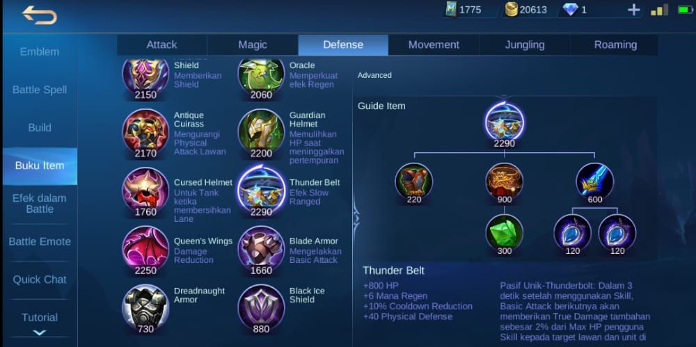 Item Defense Berdamage Mobile Legends (ML) – Esportsku