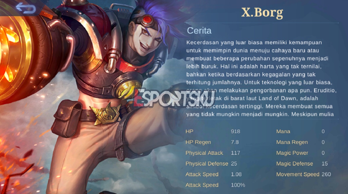Berapa HP Hero XBorg Mobile Legends (ML)? – Esportsku