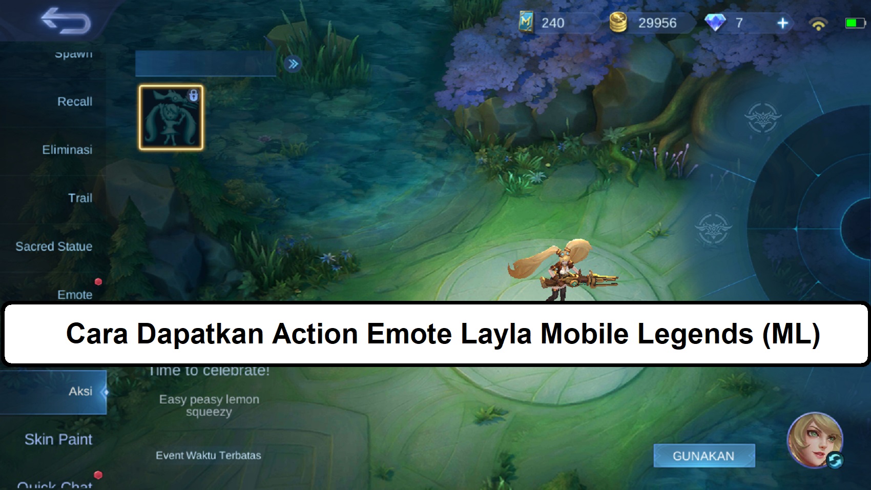 Cara Dapatkan Action Emote Layla Mobile Legends (ML) – Esportsku