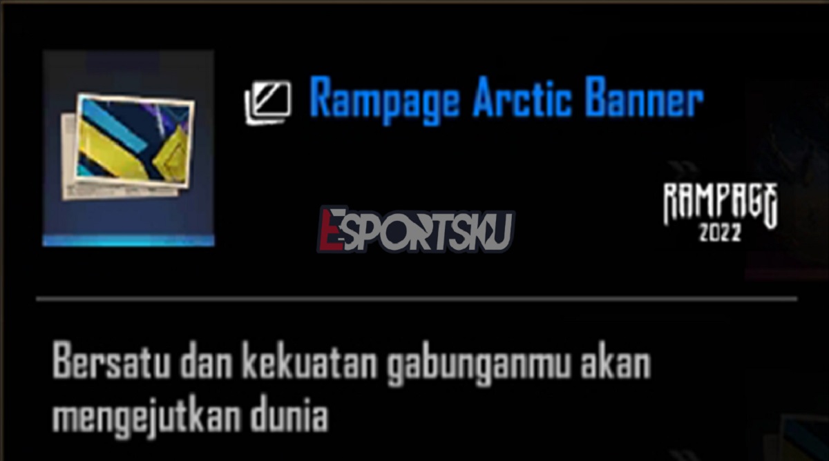 Cara Dapatkan Banner Rampage Artic Free Fire (FF) – Esportsku
