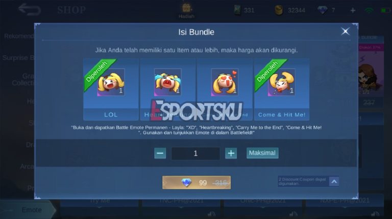 Cara Dapatkan Battle Emote Layla Mobile Legends (ML) – Esportsku