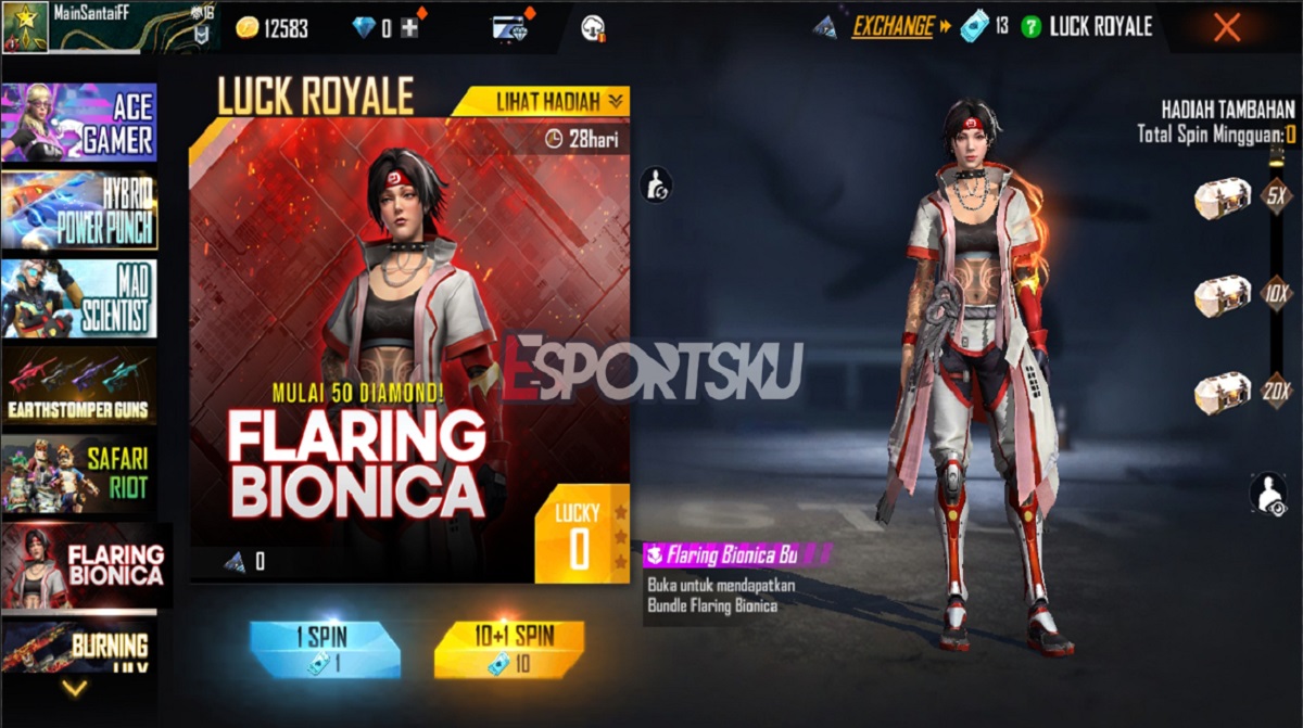 Free Flaring Bionica Bundle In The Latest FF Redeem Code! - Esports