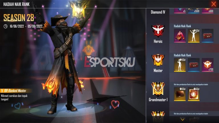 Cara Dapatkan Emote BR Master Free Fire (FF) – Esportsku
