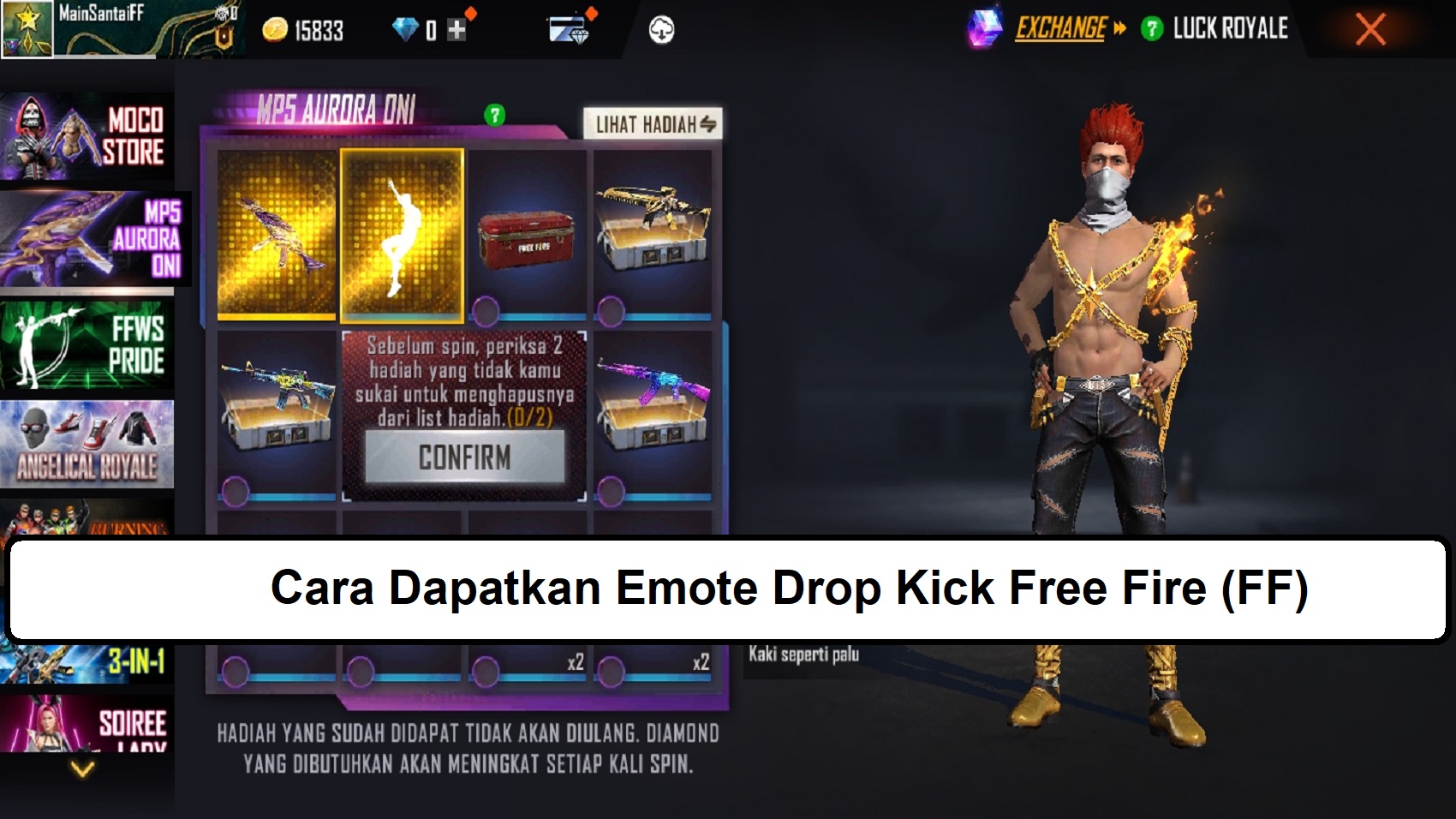 Cara Dapatkan Emote Drop Kick Free Fire (FF) – Esportsku