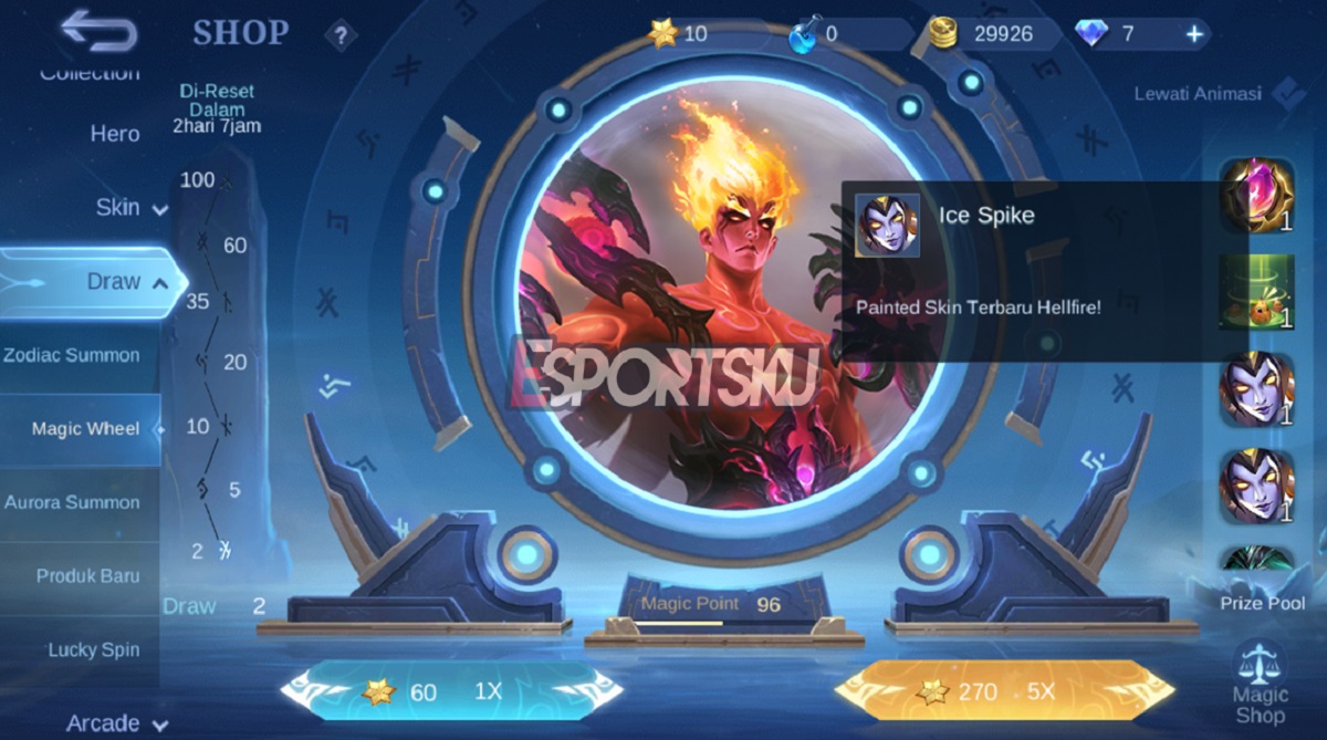 Cara Dapatkan Painted Skin Ice Spike Mobile Legends (ML) – Esportsku