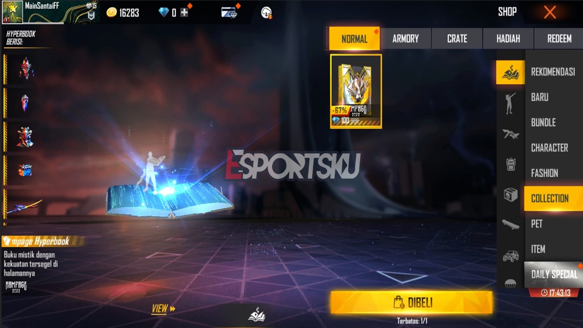 Cara Dapatkan Rampage Hyperbook 2022 Free Fire (FF) – Esportsku