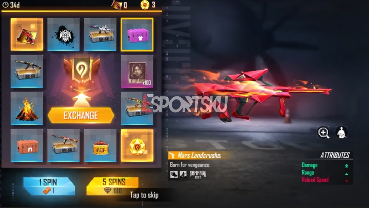 Cara Dapatkan Skin Aug Earthstomper Incubator Free Fire (FF) – Esportsku