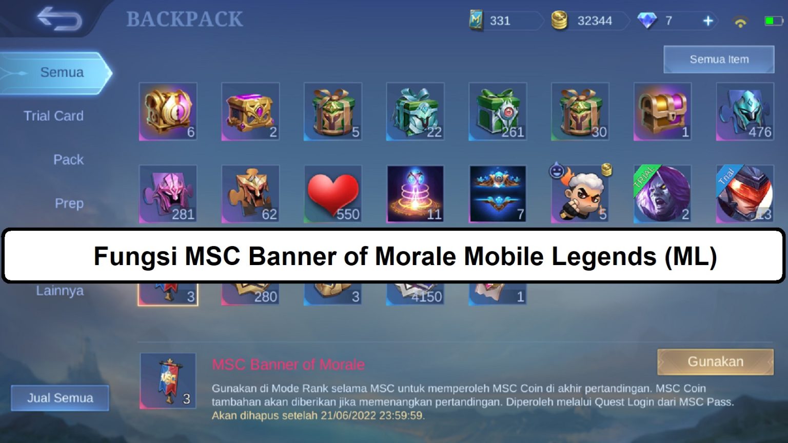 Fungsi MSC Banner of Morale Mobile Legends (ML) – Esportsku