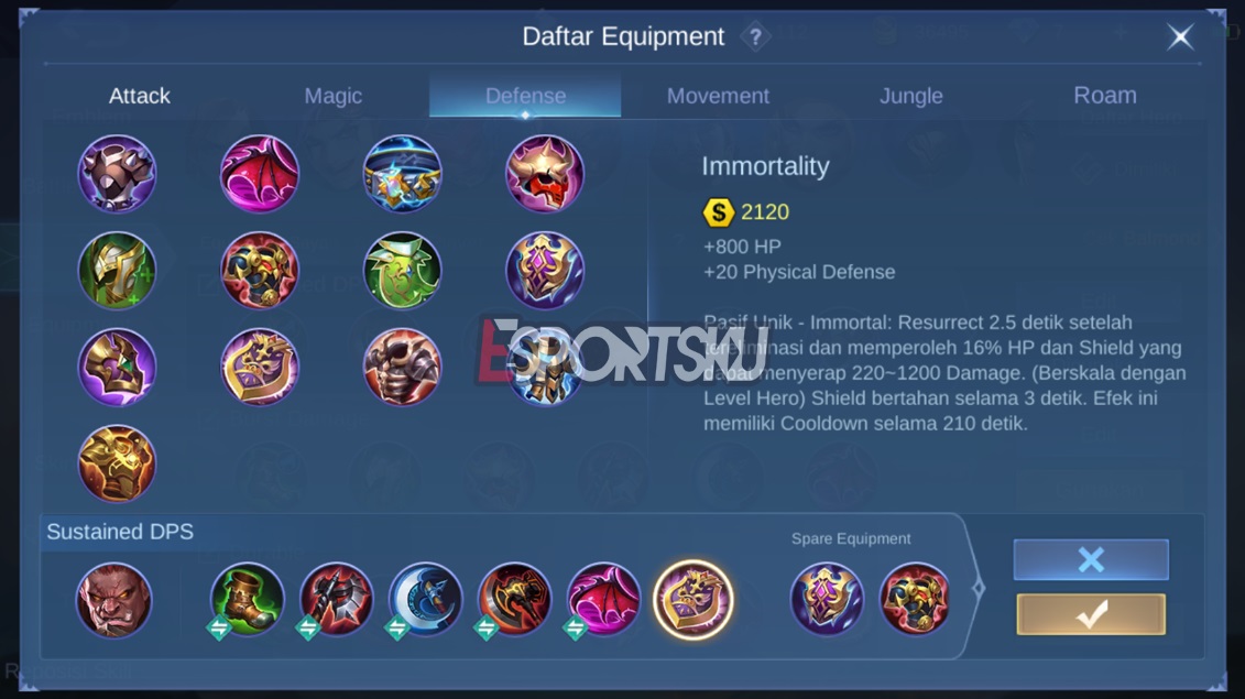 Item Tersakit Balmond Mobile Legends (ML) – Esportsku
