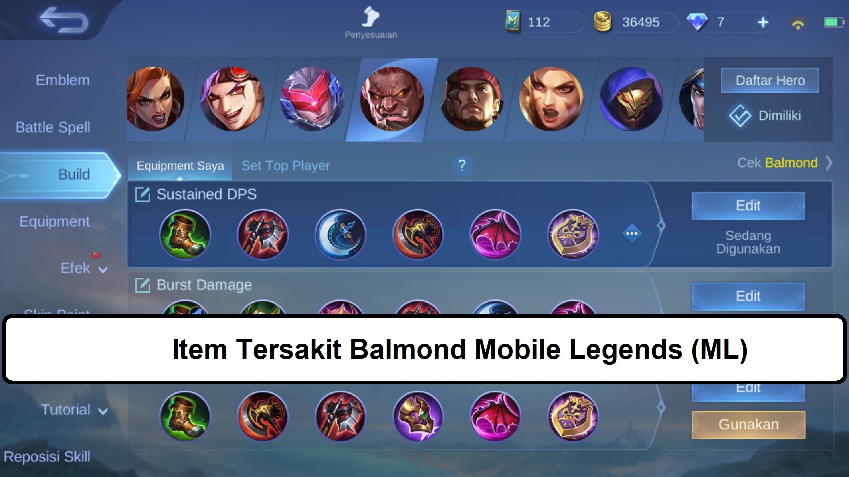 Item Tersakit Balmond Mobile Legends (ML) – Esportsku
