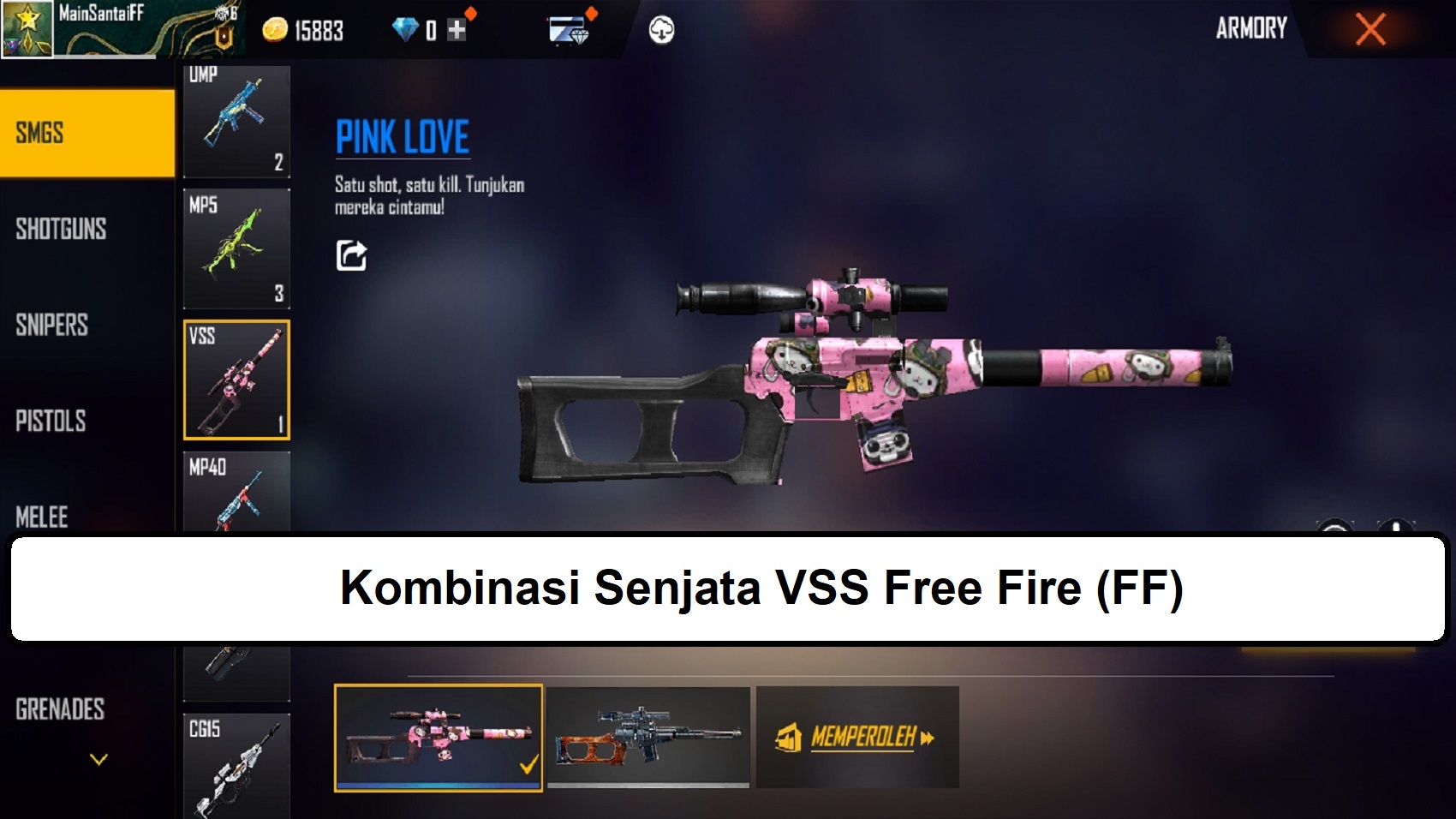 5 Kombinasi Senjata VSS Free Fire (FF) – Esportsku