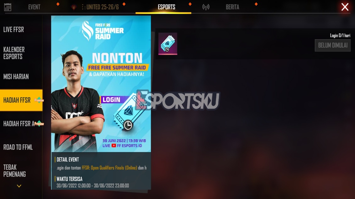 Nonton FFSR 2022 Free Fire (FF) Dapat Tiket Royale Gratis! – Esportsku