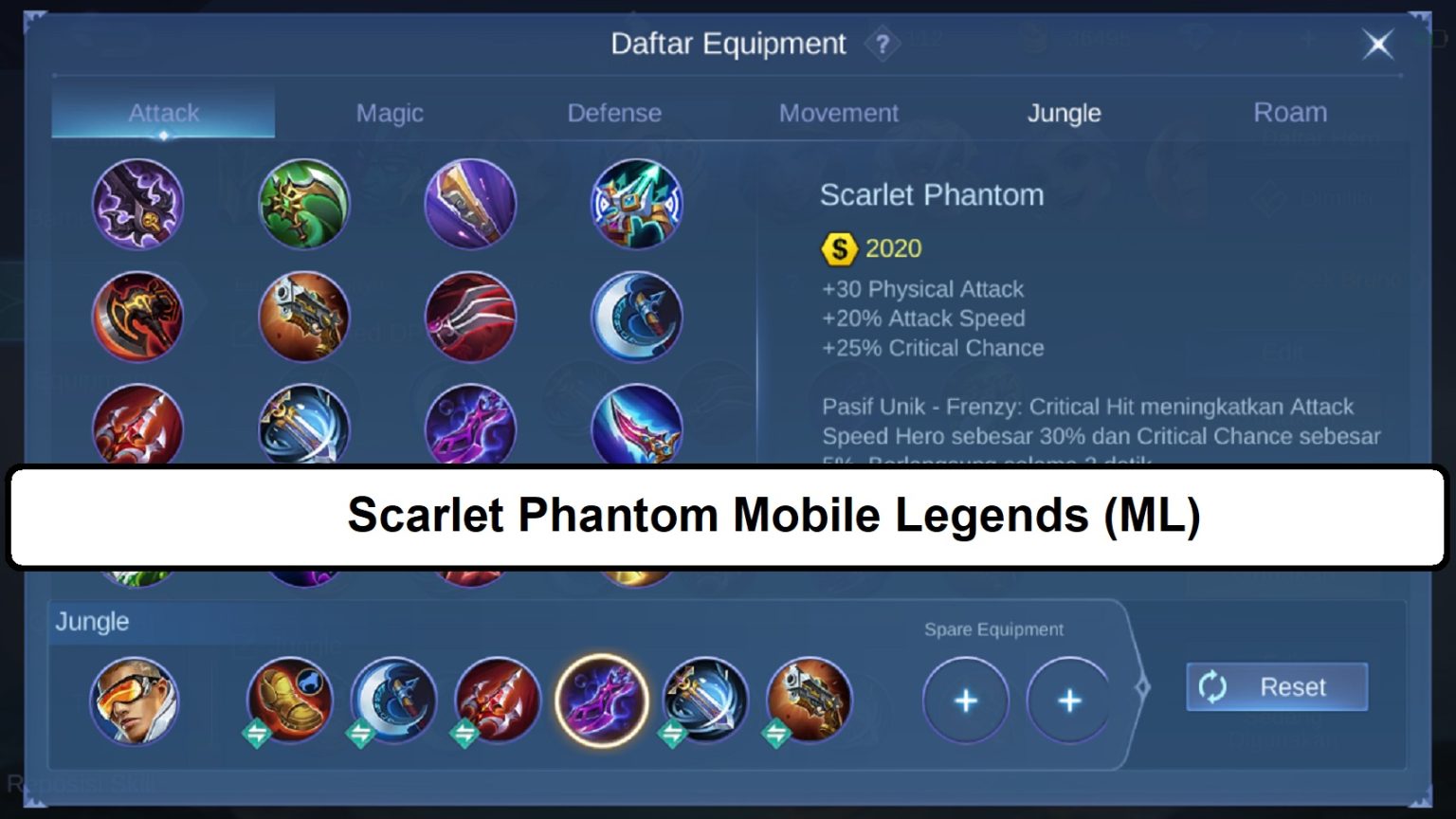 Scarlet Phantom ML, Item Mobile Legends Crit! – Esportsku