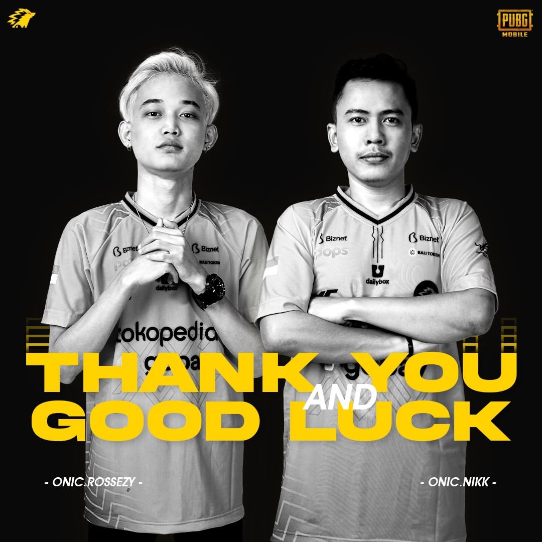 ONIC Esports lepaskan 2 pemain roster PUBG Mobile – Esportsku