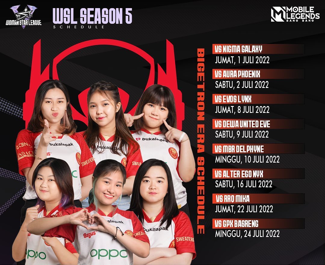 Jadwal Pertandingan WSL Season 5 Mobile Legends (ML) – Esportsku